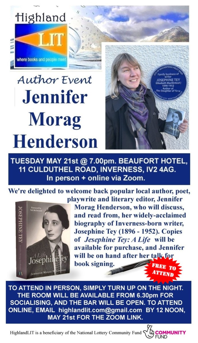 Highland LIT May event – Jennifer Morag Henderson