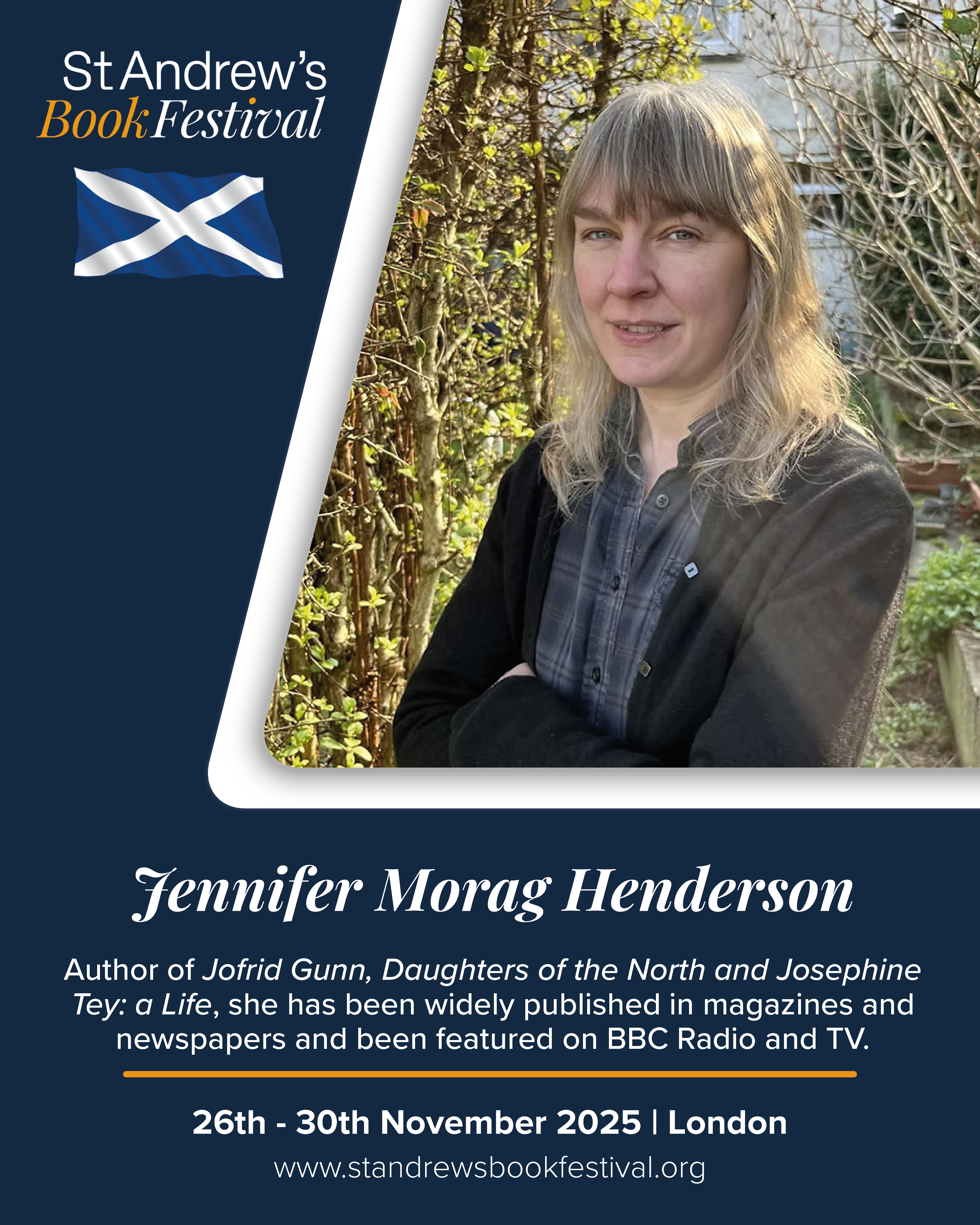 St Andrew’s Book Festival, London – Jennifer Morag Henderson